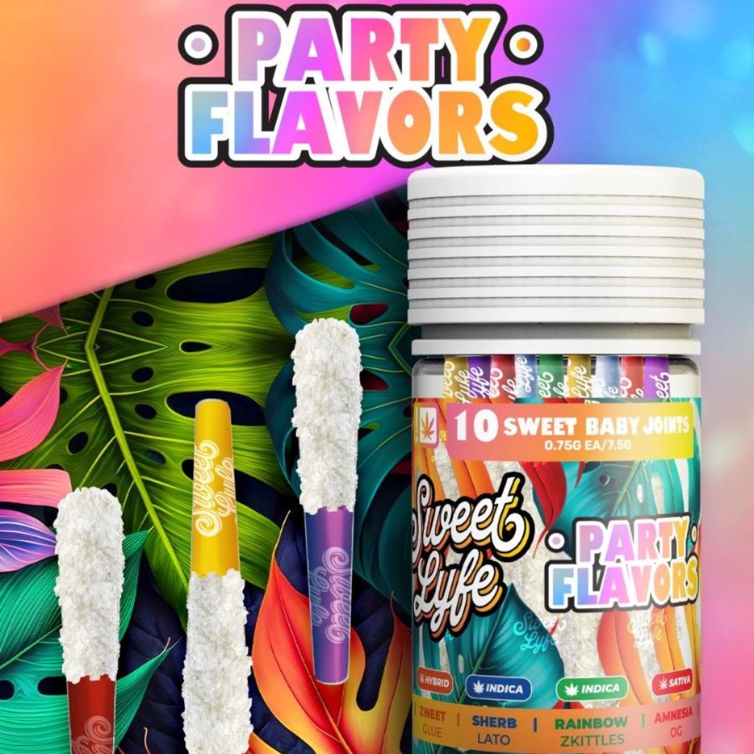 Party Flavors Sweet Baby Diamond Joints – 10 Pre-Rolled Joints – Sweet Lyfe