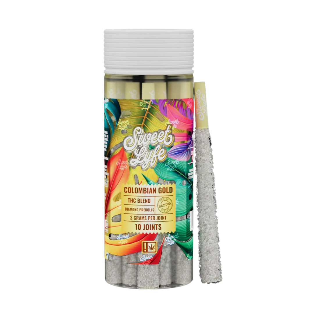 10 CT 2G Diamond Joints - Colombian Gold Sativa – Sweet Lyfe