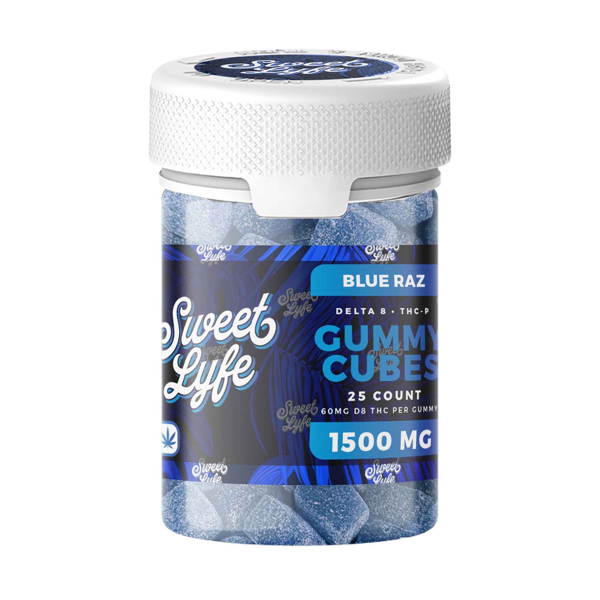 Vegan Gummies 1500 MG D8+THCP - 4oz - Blue Raz – Sweet Lyfe