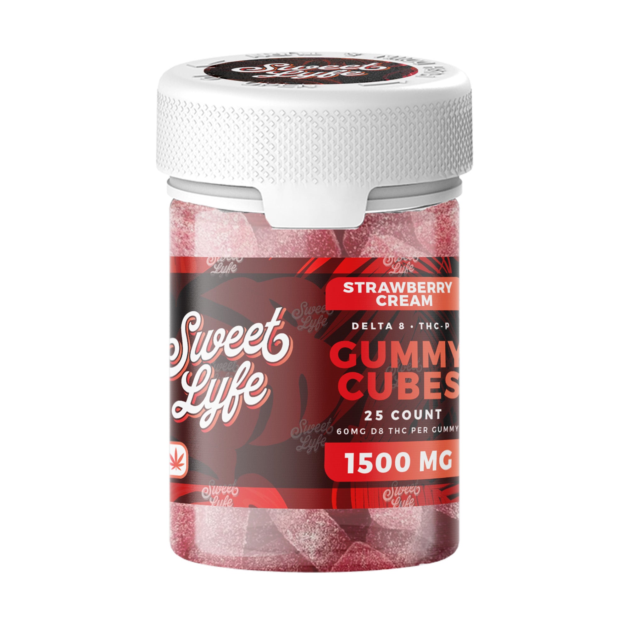 Vegan Gummies 1500 MG D8+THCP - 4oz - Strawberry Cream – Sweet Lyfe