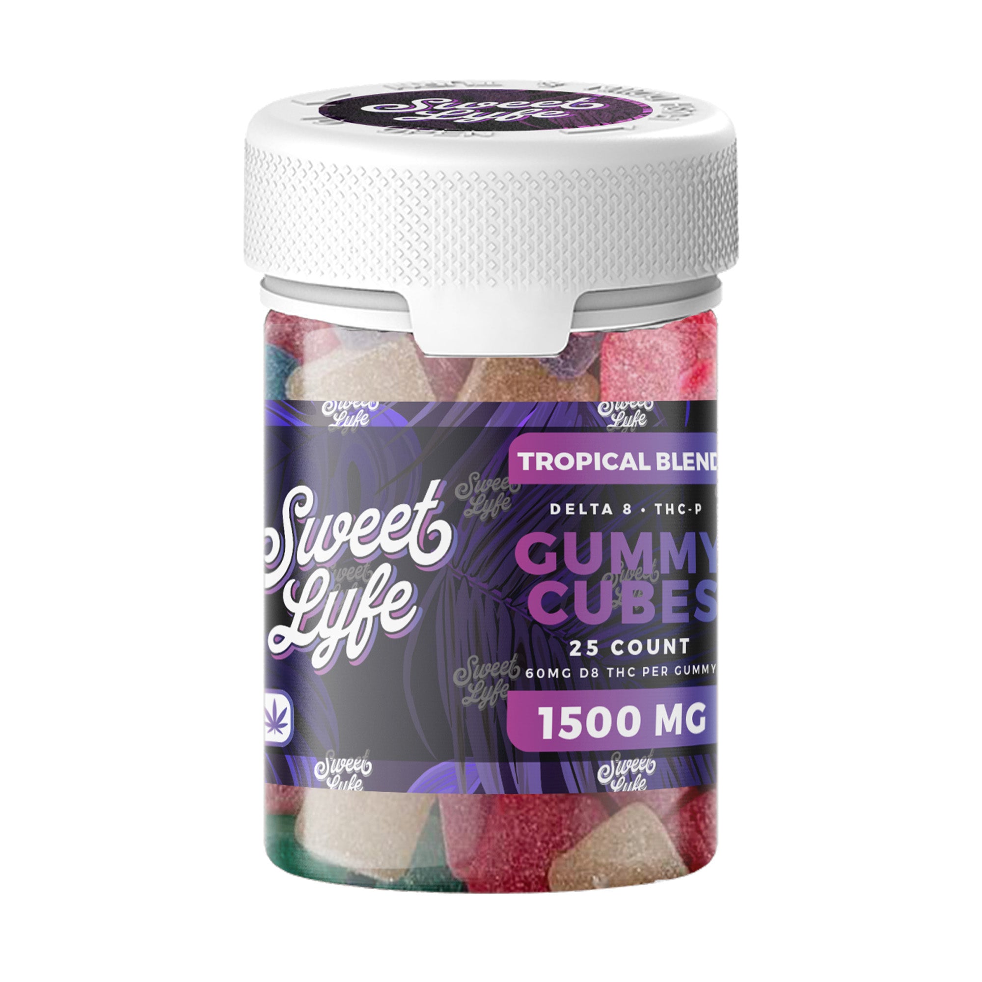 Vegan Gummies 1500 MG D8+THCP - 4oz - Tropical Blend – Sweet Lyfe