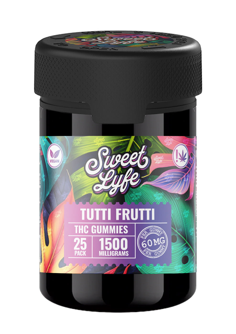 Vegan Gummies 1500 MG THC Blend - 4oz - Tutti Frutti – Sweet Lyfe