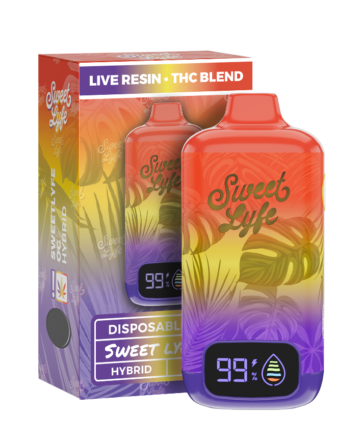 7.5ML Disposable - Live Resin • THC Blend - SweetLyfe OG - Hybrid ...