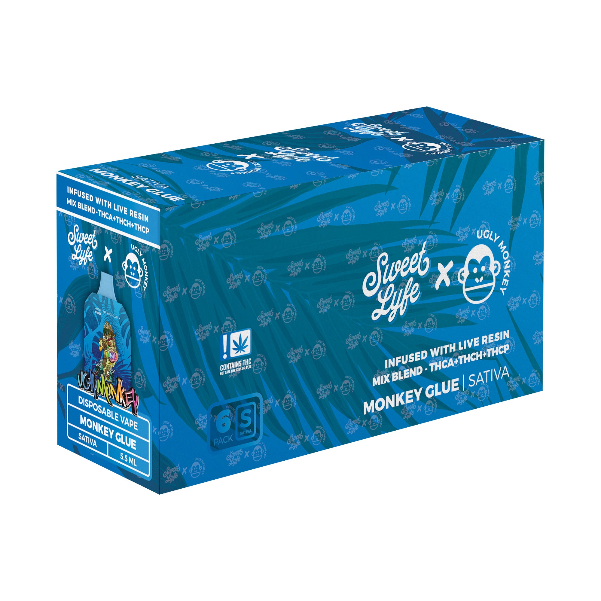 5.5ML Disposable - THCA+THCH+THCP - Monkey Glue - Sativa – Sweet Lyfe