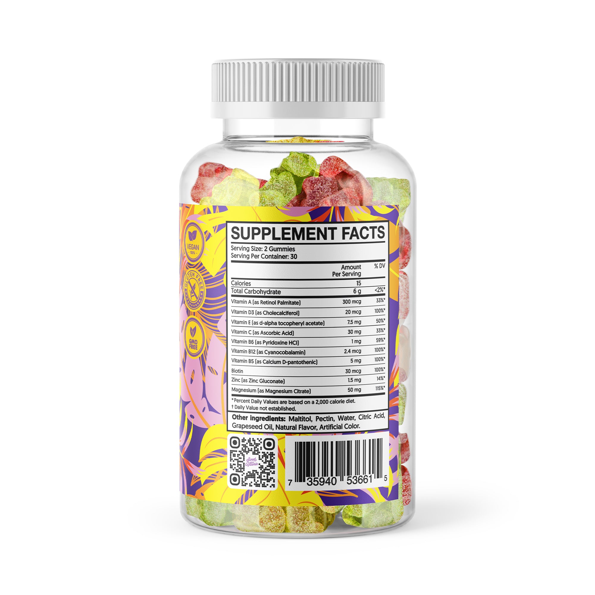 Sweet Vitamin- Kids Multivitamins Gummies-Vitamin A,C,E, Magnesium and ...