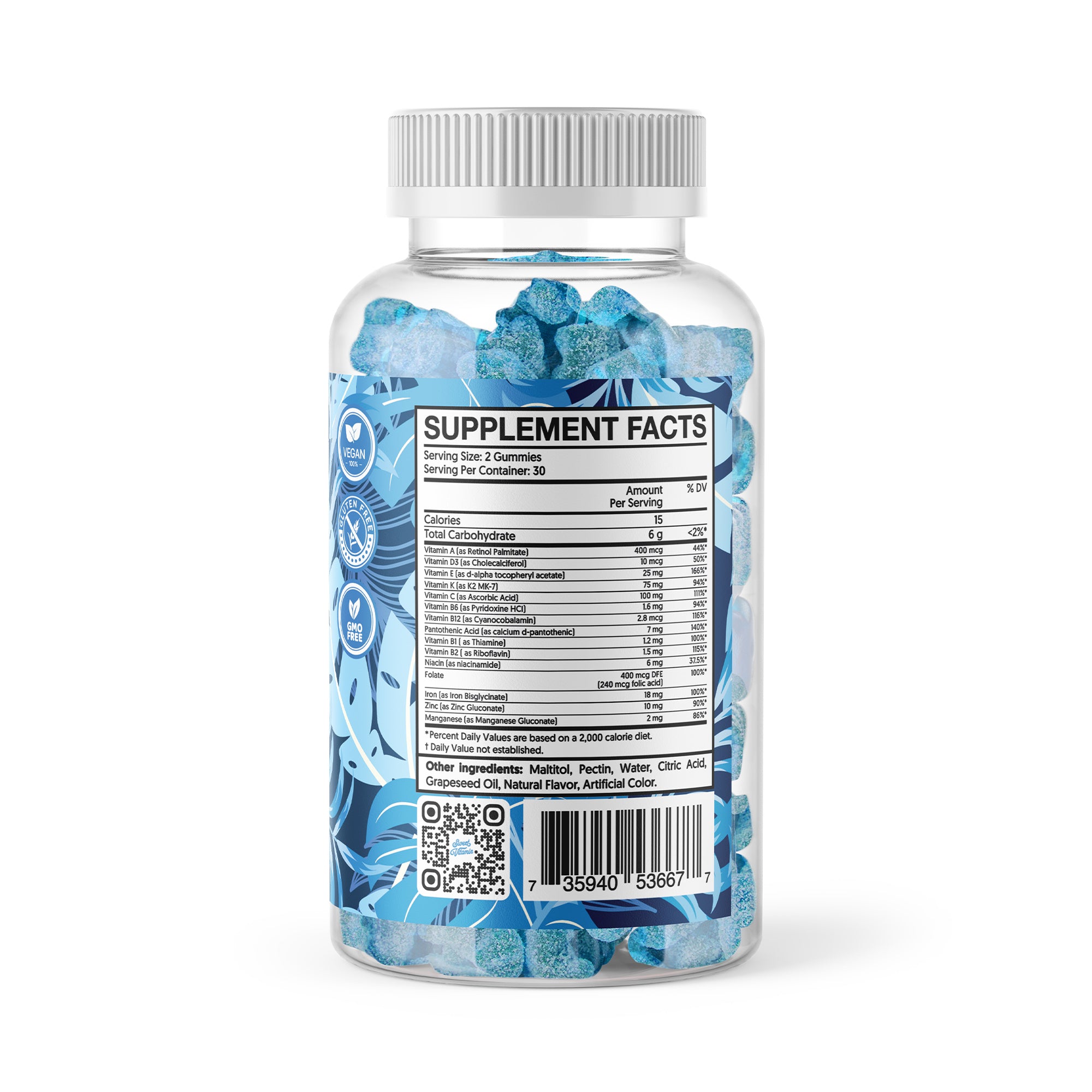 Sweet Vitamin- Men's Multivitamins Gummies- Vitamin A,D,E,Zinc and Mor ...