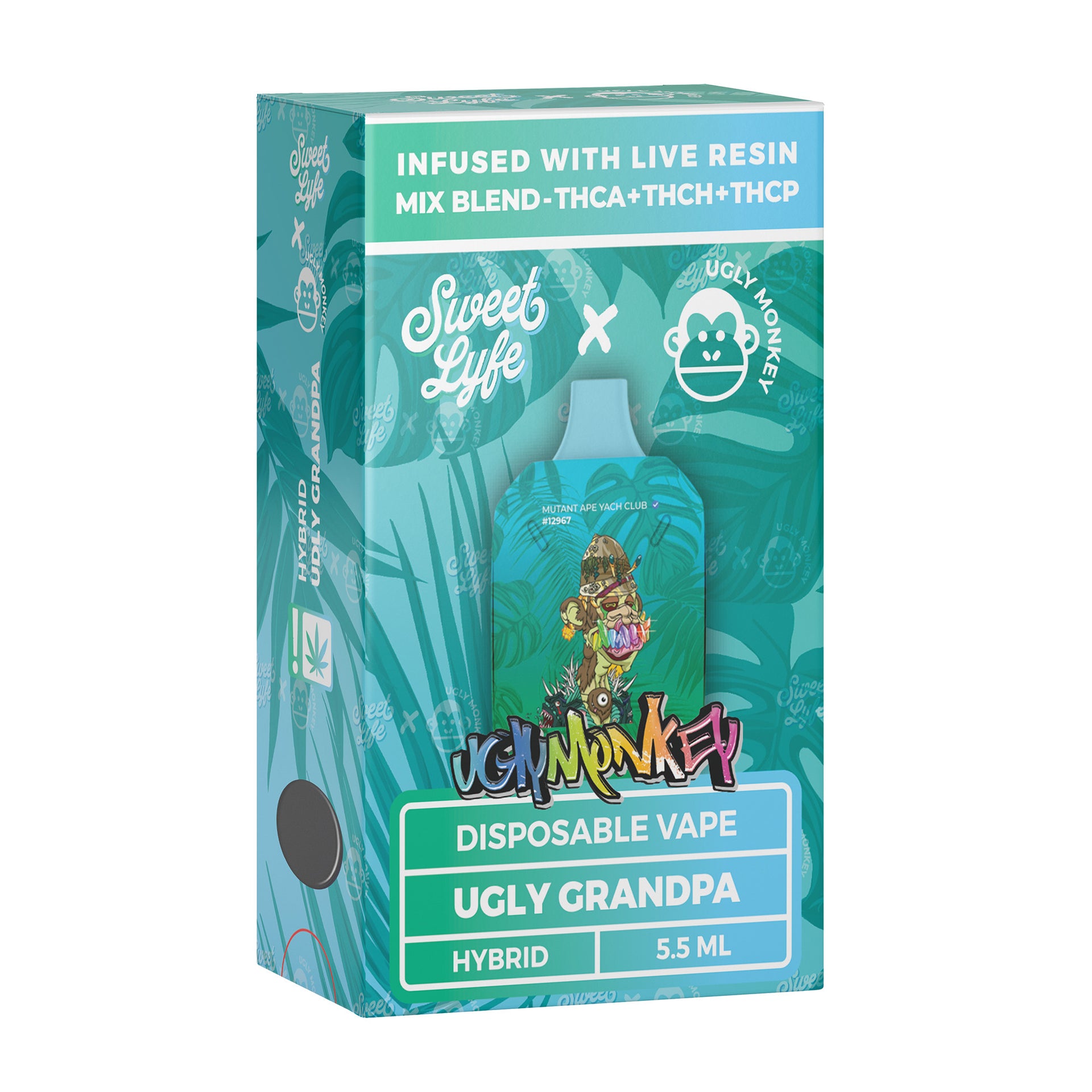 5.5ML Disposable-THCA+THCH+THCP - Ugly Grandpa - Hybrid – Sweet Lyfe