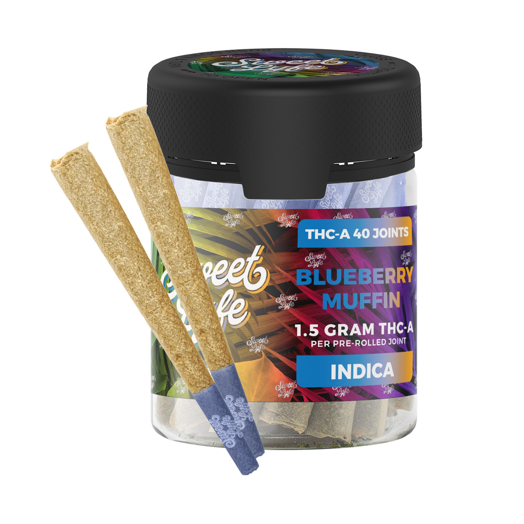 40 Pack of Joints THC-A 1.5g per Joint - Blueberry Muffin - Indica ...